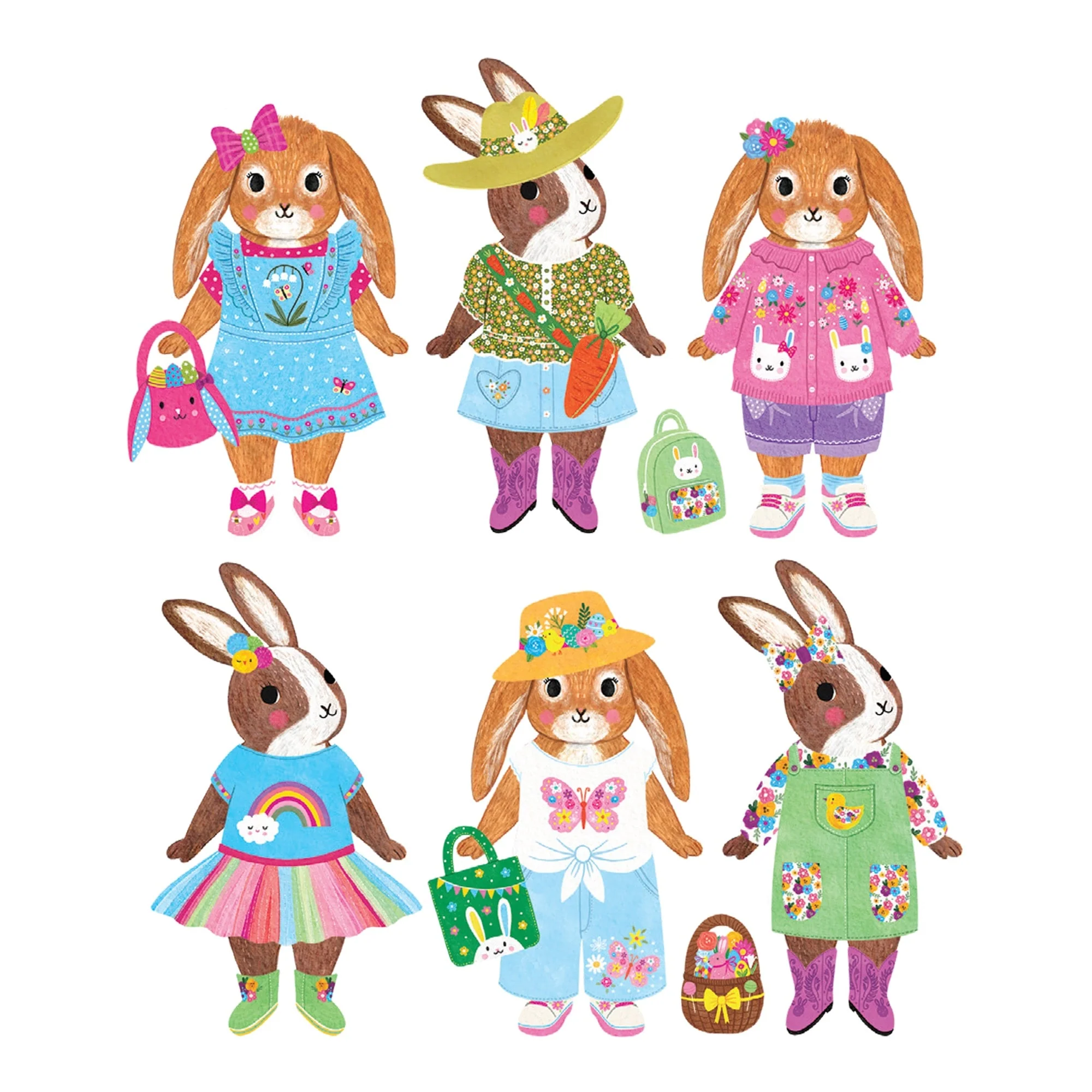 Garden Bunnies Magnetic Dress-up - paperme.se