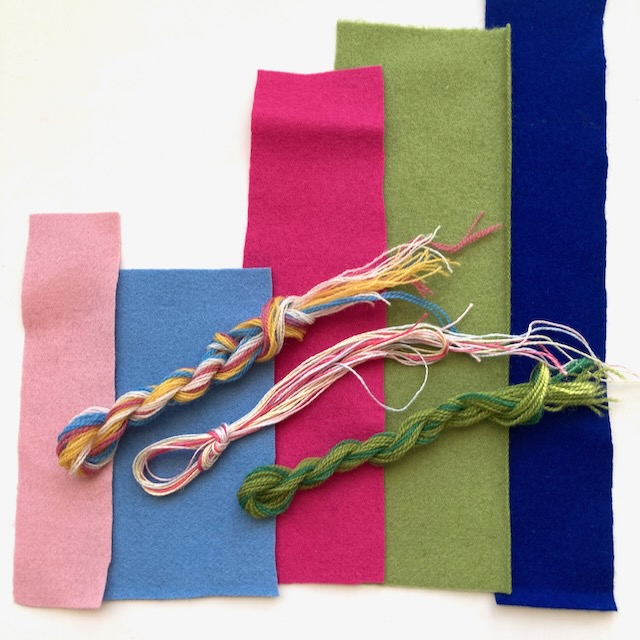 Wool Embroidery mini kit 26B - Tulips and Roses