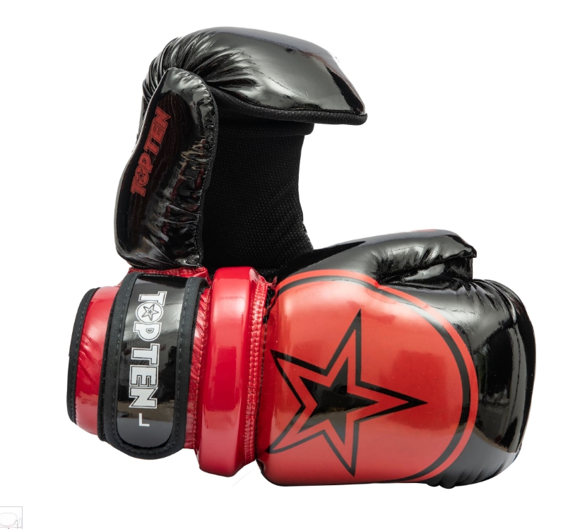 NICOPIASPORT - Topten Open Hand Glossy Block STAR Black/Red S-L
