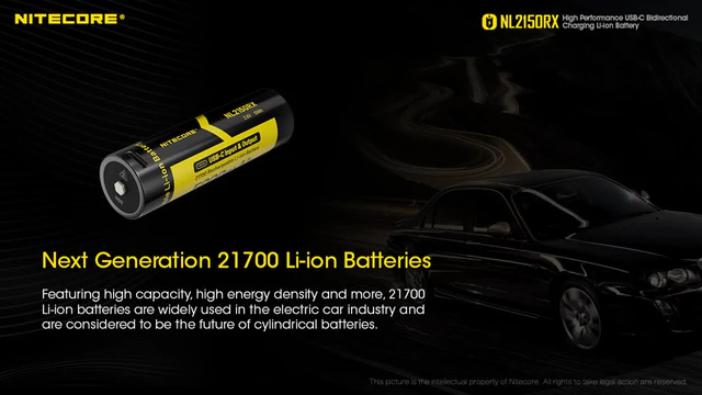 Nitecore NL2150RX Rechargeable battery - Backpackinglight.dk