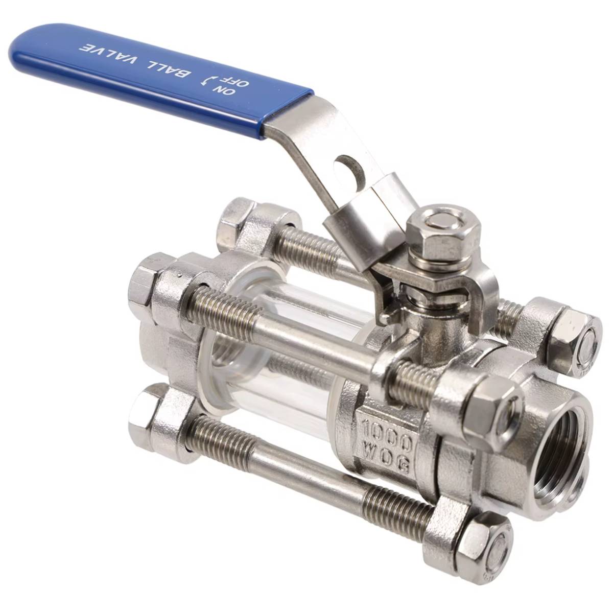 Ball valve with sight glass - 1/2" FPT - Mr. Malt