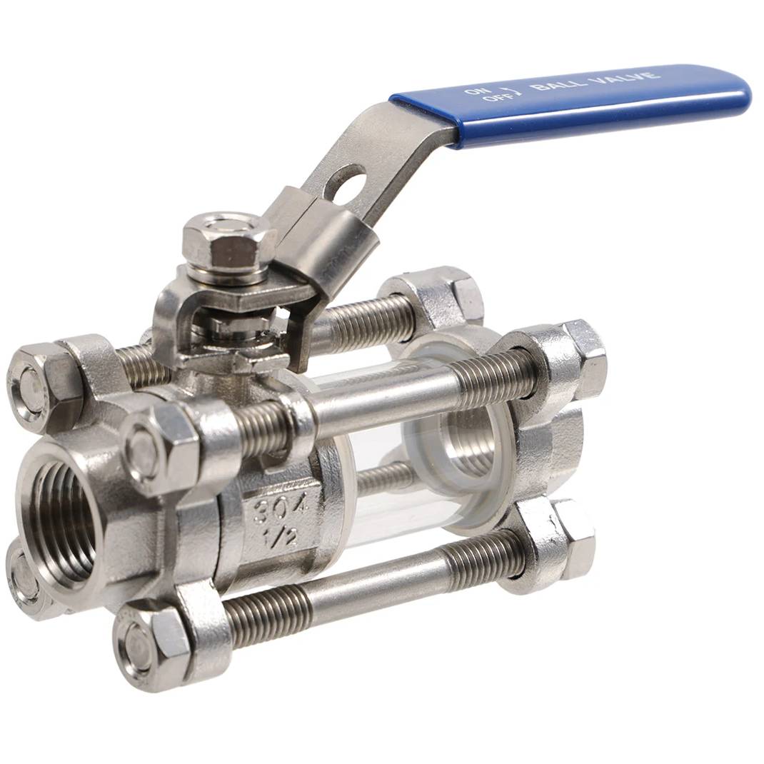 Ball valve with sight glass - 1/2" FPT - Mr. Malt