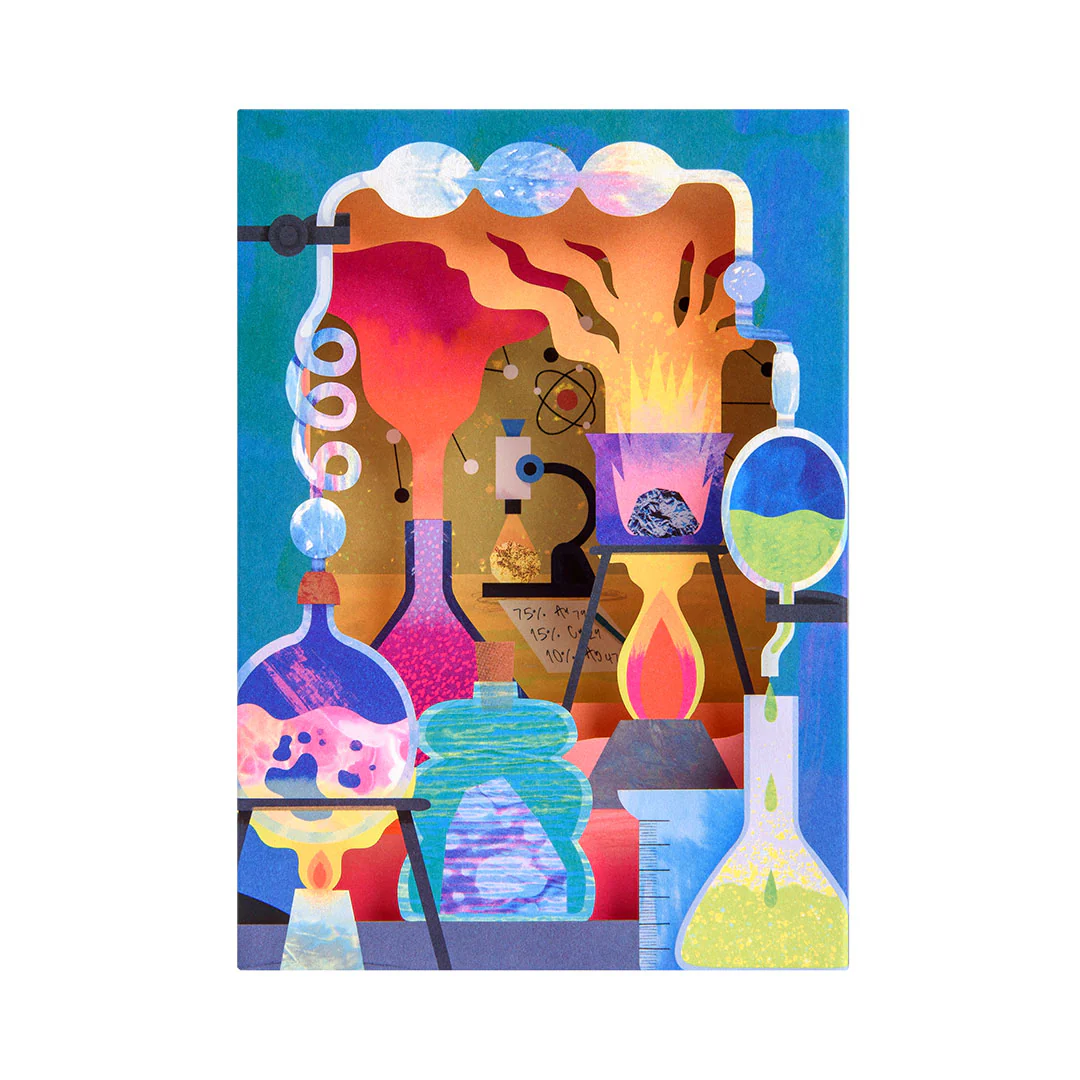 Chemistry Set Greeting Card (3D) - paperme.se