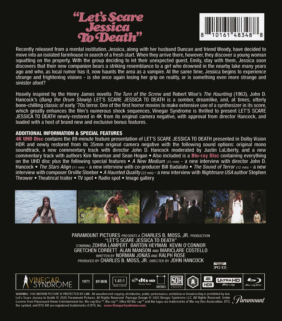 Let's Scare Jessica to Death (ej svensk text) (4K Ultra HD + Blu-ray ...