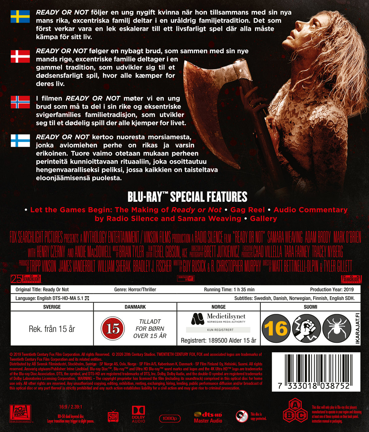 Ready Or Not (Blu-ray) - Kvarnvideo.se