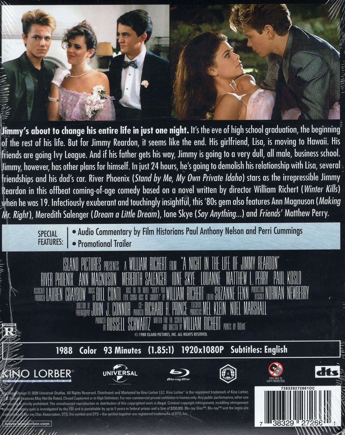 A Night In the Life of Jimmy Reardon (ej svensk text) (Blu-ray) (OBS ...