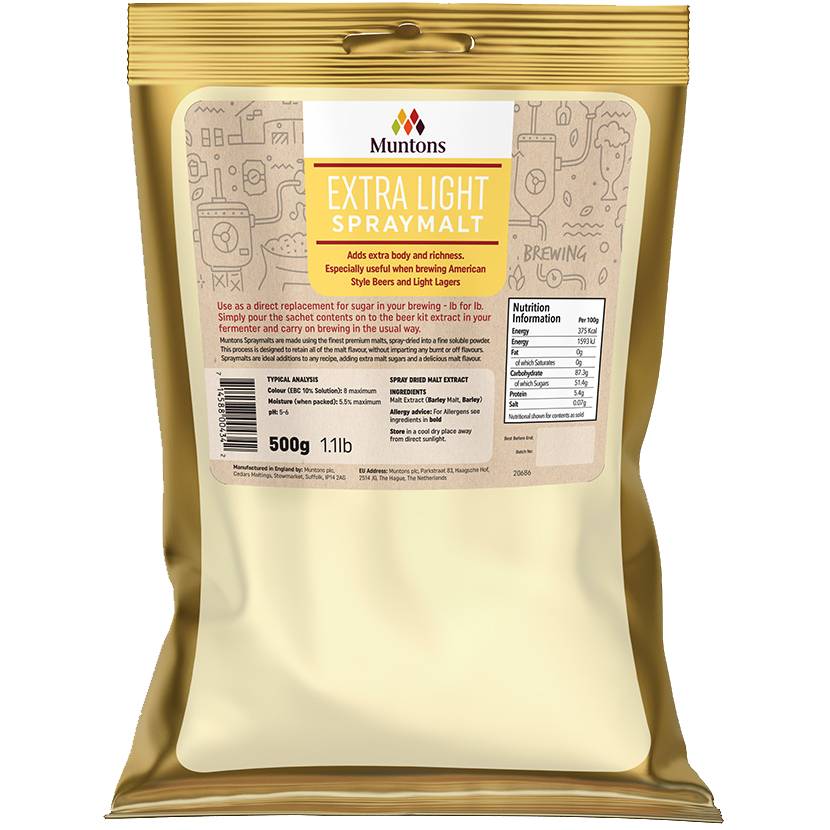 Spraymalt Extra Light (Muntons) 500 g - Mr. Malt