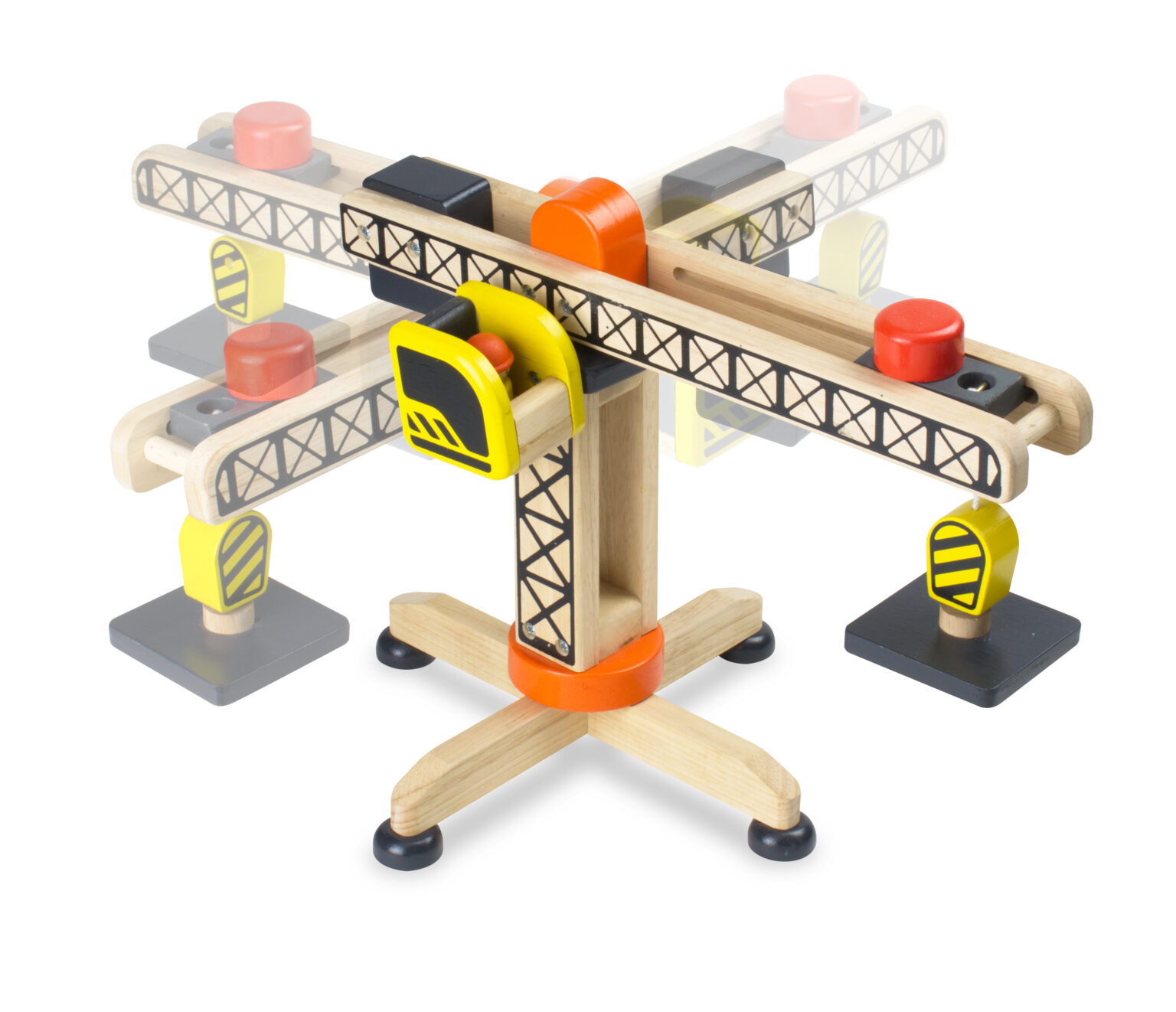 Lyftkran – en rejäl träleksak av miljövänligt gummiträ