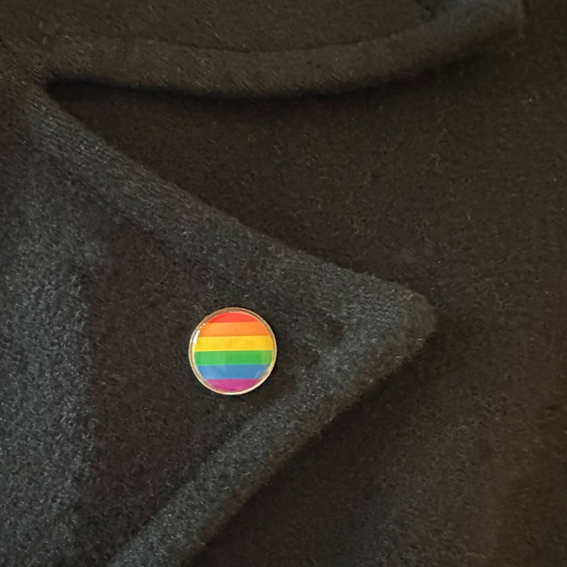 Pins with Pride flag - | Happypride