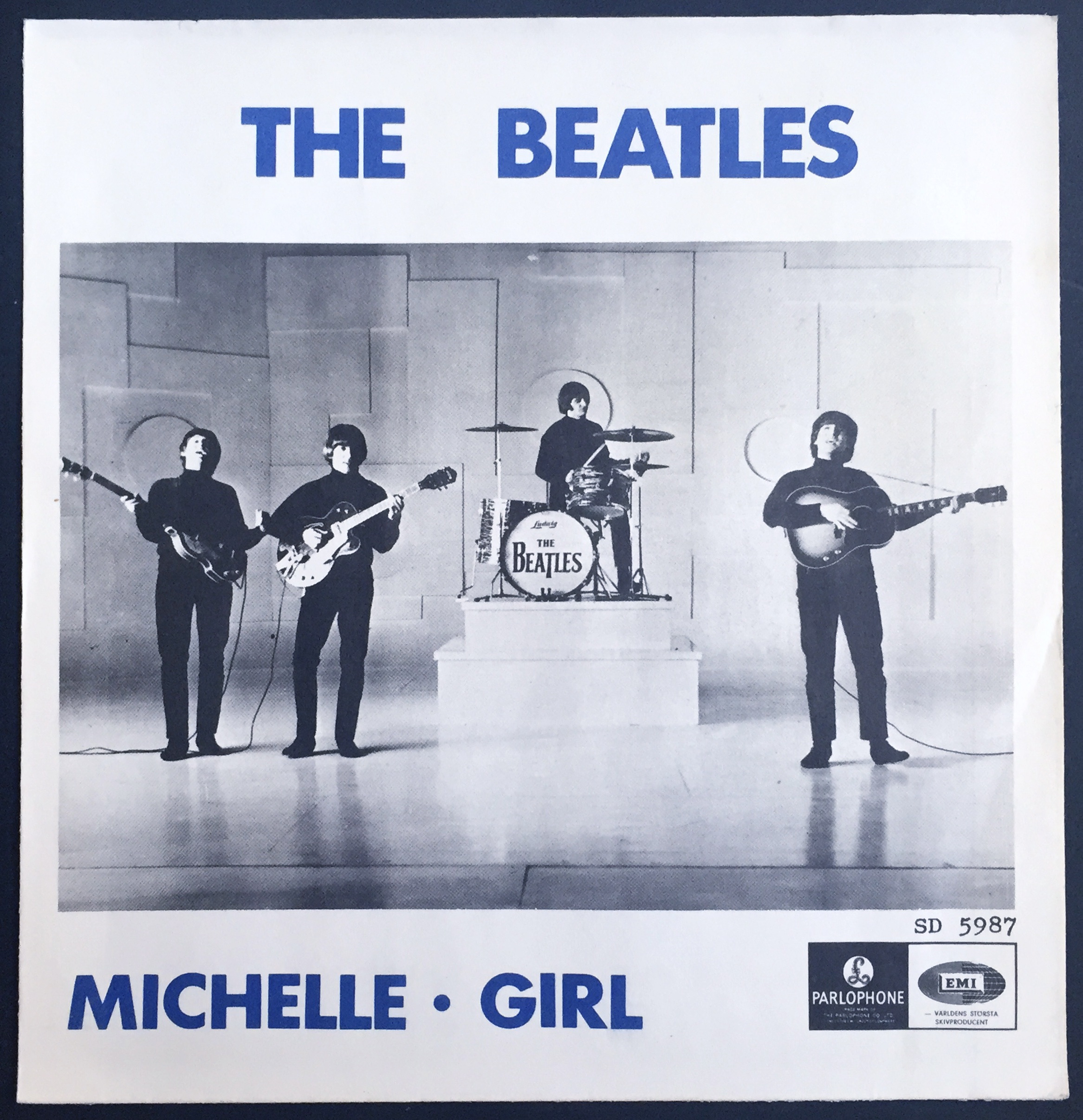 Nostalgipalatset - BEATLES - Michelle TOPLIST 7" Swe -66 PS ONLY ...