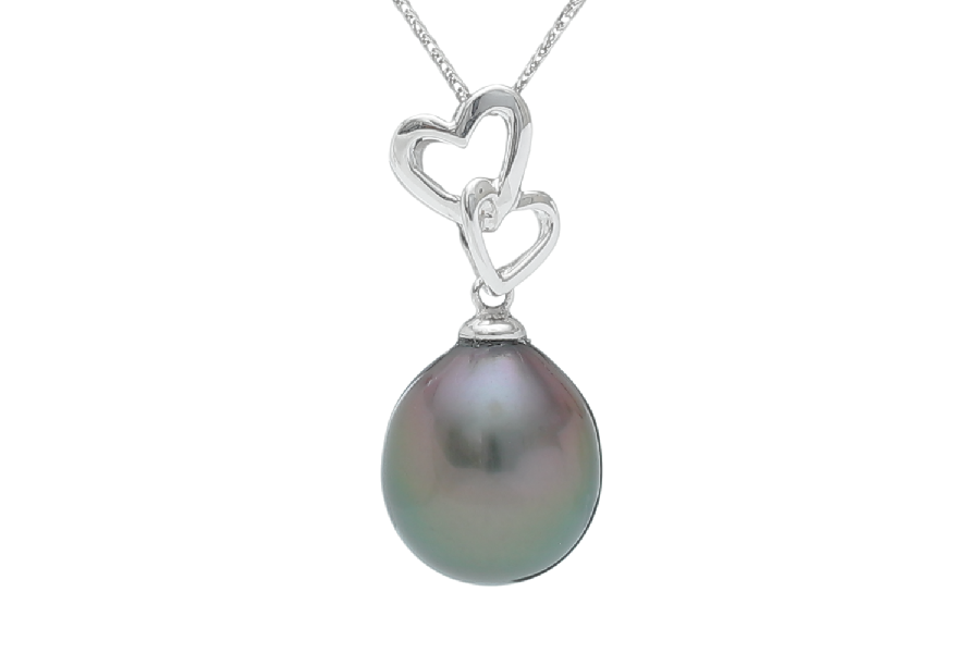 Droppformad Tahitipärla i Berlock av vitguld - Julia's Pearls
