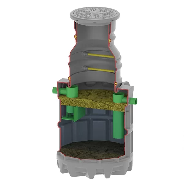 Greasly grease separator BS 2l/s with 200L sludge trap - Wastewater Center