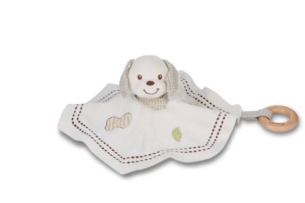 Snuttefilt och babyleksak av ekologisk bomull för babyn