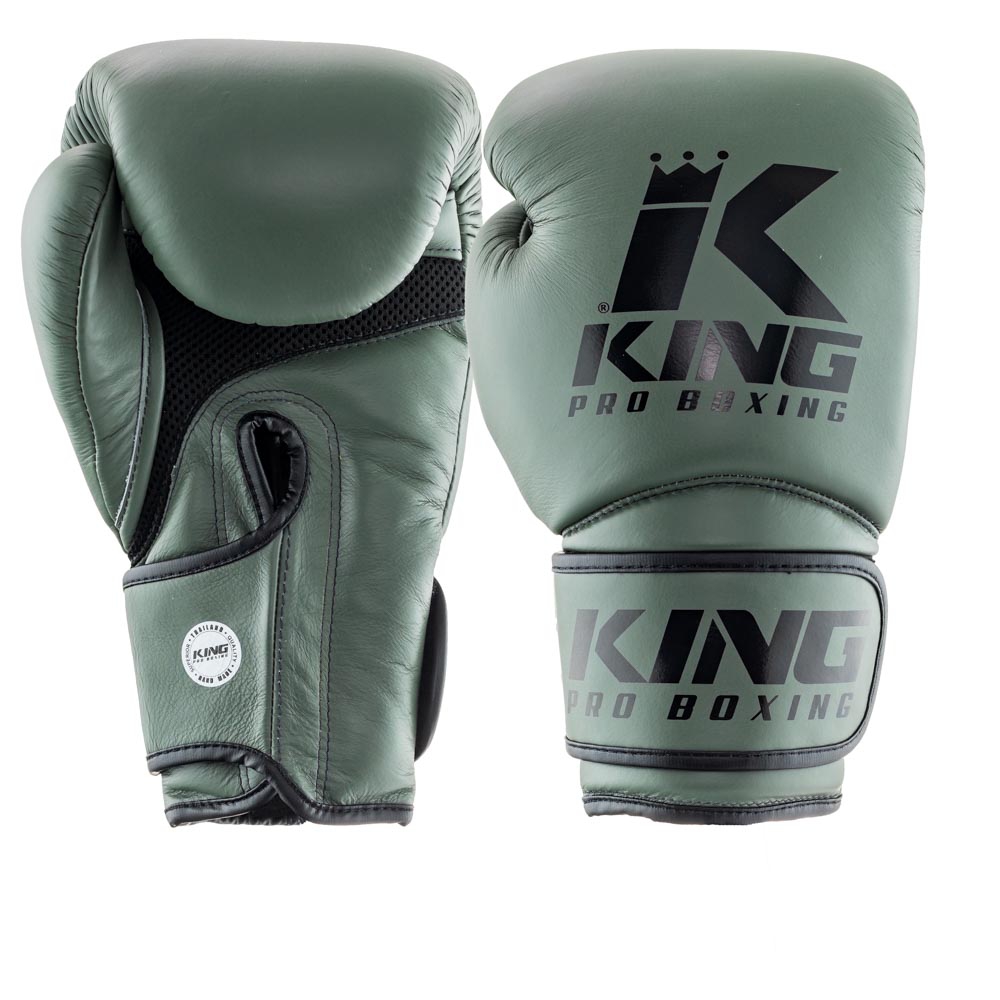 NICOPIASPORT - King Thaiboxhandske STAR MESH Black/green 12 oz