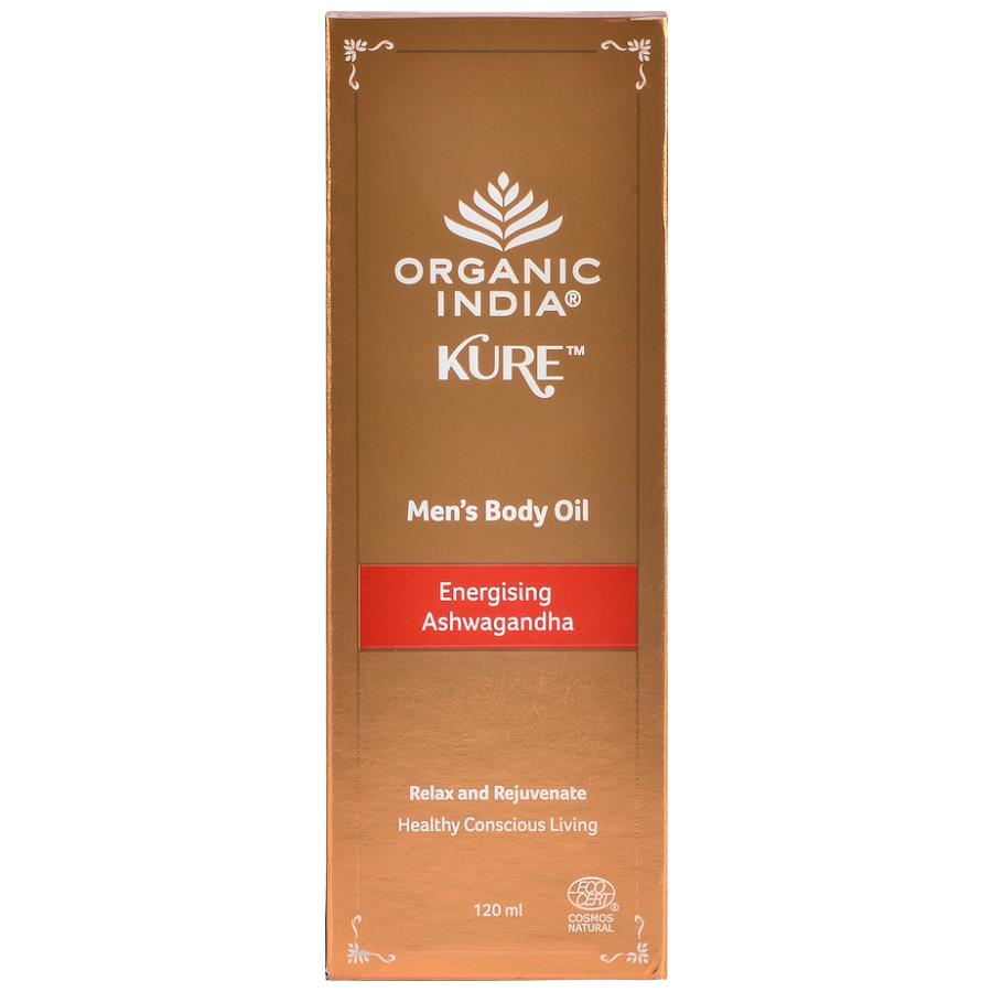 Men's Body Oil Ashwagandha Eko. 120ml, Organic India - ÅF AyurvedaButiken