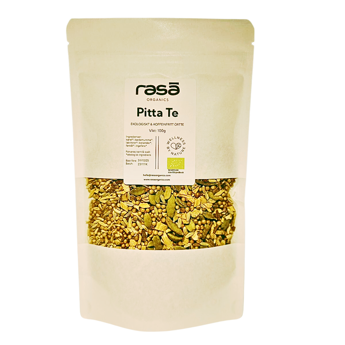 Pitta Tea, Organic 100g Rasa Organics - AyurvedaButiken