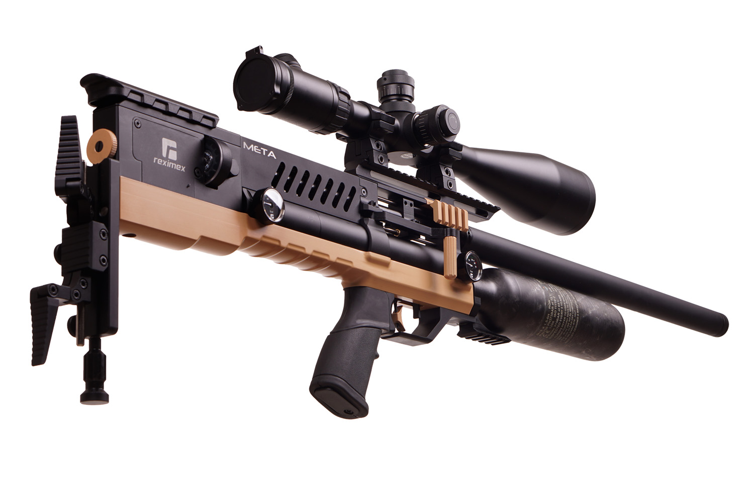 Reximex Meta Premium FDE PCP 5,5mm Aluminium flaska - BaraLuftvapen.se