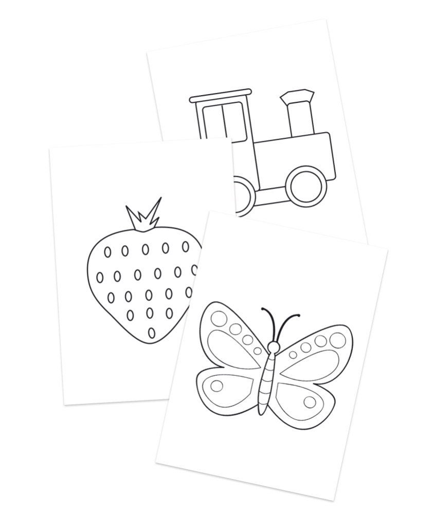 Målarbok Enkla Bilder - Leksakshuset