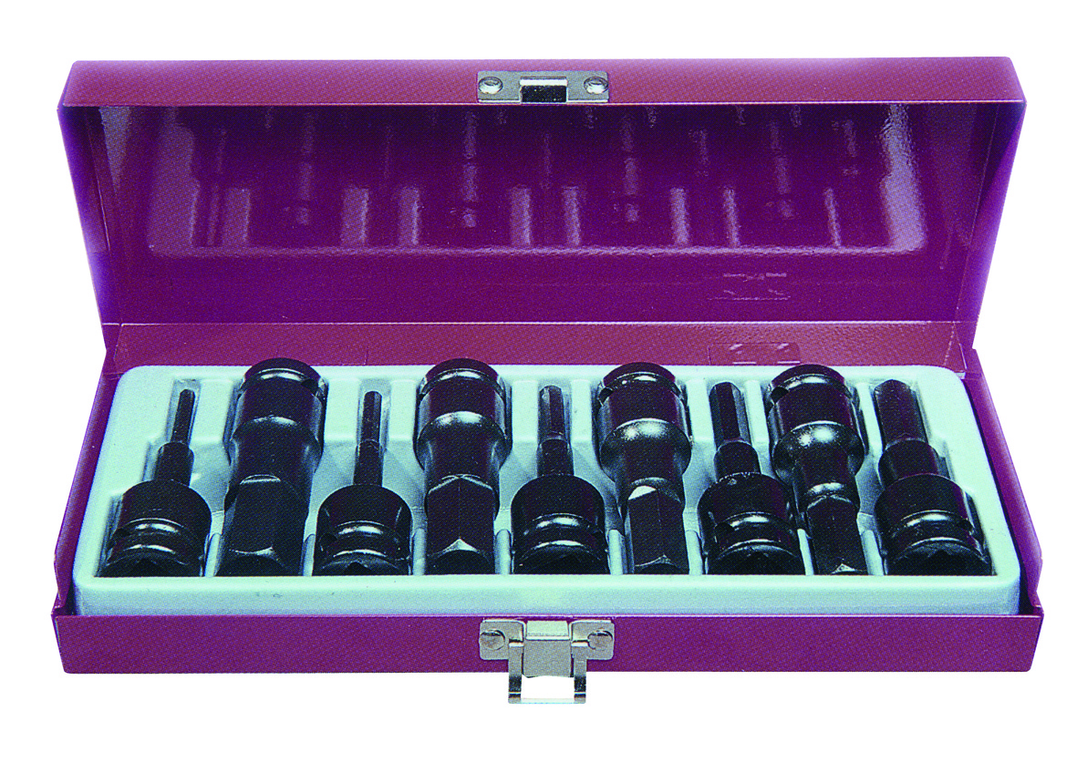 Power socket set Hex 1/2"xL75mm Tecos - Proffsproduktershop