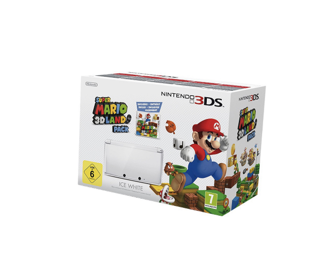 3DS Konsol - Ice White - Super Mario 3D Land Pack - gameretro.se