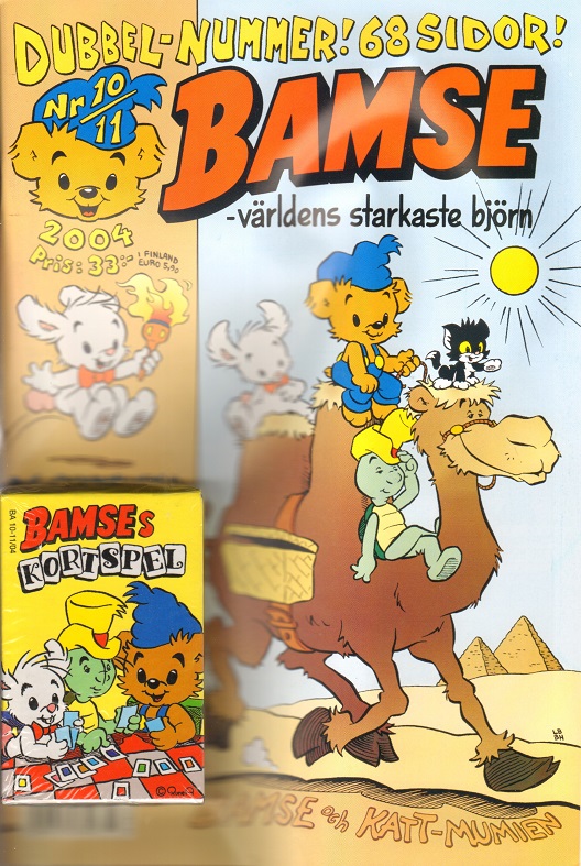 Bamse nr 10/11 2004, Dubbelnummer 68-sidor med Bamses kortspel! - Seriekällaren
