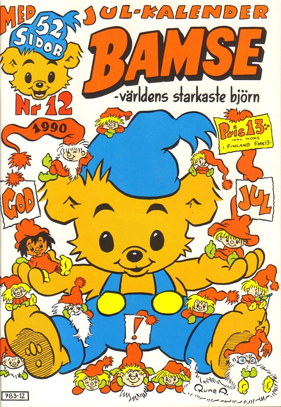 Bamse nr 12 1990, 52-sidor med Jul-kalender! - Seriekällaren