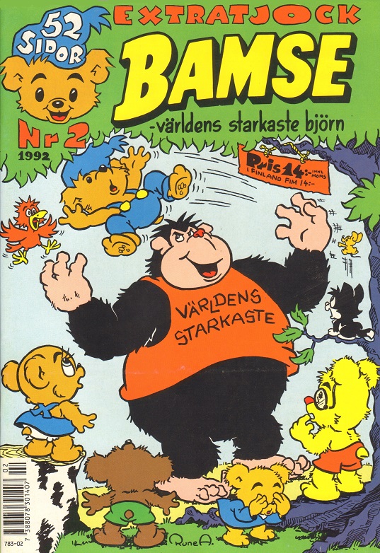 Bamse nr 2 1992, Extratjockt nummer 52 sidor! - Seriekällaren