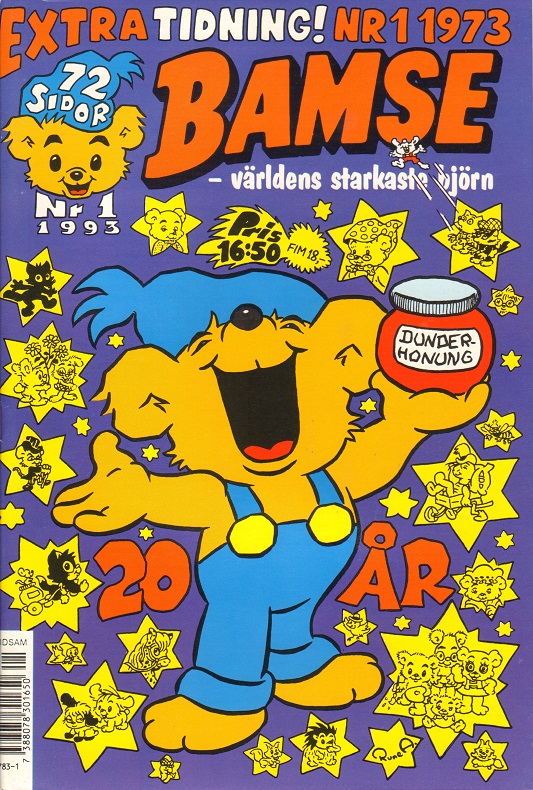 Bamse nr 1 1993, Jubileumsnummer: Extra tidning, nr 1 1973! - Seriekällaren