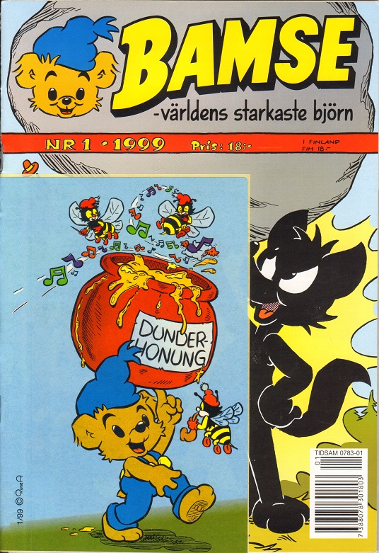Bamse nr 1 1999, Extra: Klistermärken! - Seriekällaren