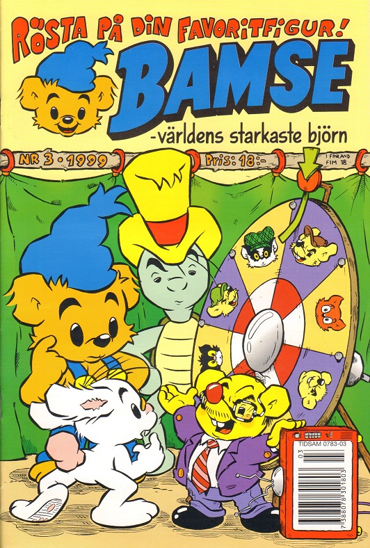 Bamse nr 3 1999, Rösta på din favoritfigur! - Seriekällaren