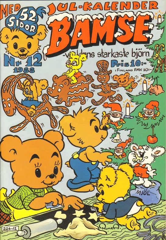 Bamse nr 12 1988, Jul-kalender! - Seriekällaren