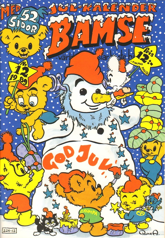 Bamse nr 12 1989, 52 sidor med Jul-kalender! - Seriekällaren