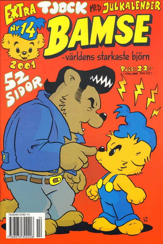 Bamse nr 14 2001, Extratjock med Julkalender! - Seriekällaren