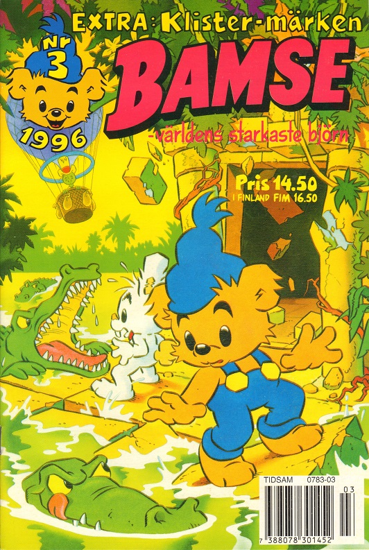 Bamse nr 3 1996, Extra: klistermärken! - Seriekällaren
