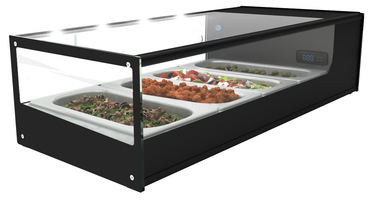 Display kyld för tillbehör och toppings - Restaurangtema