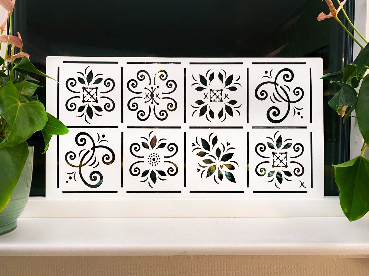 Insynsskydd VACKRA BLAD 70 med FÖTTER - Trådspira Idé & Design