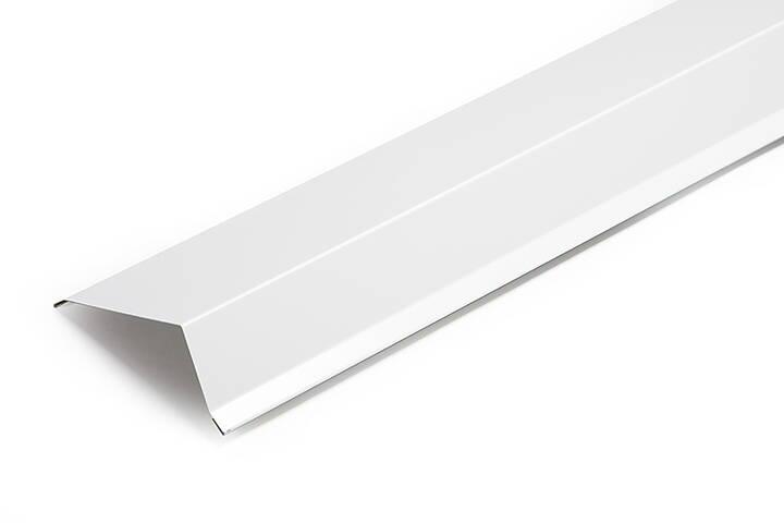 Vindskiva 125x60x2500 mm / 0,5 mm, Vit - Norosteel AB