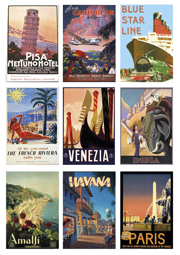 Cutouts Vintage travel - Reprint Hobby