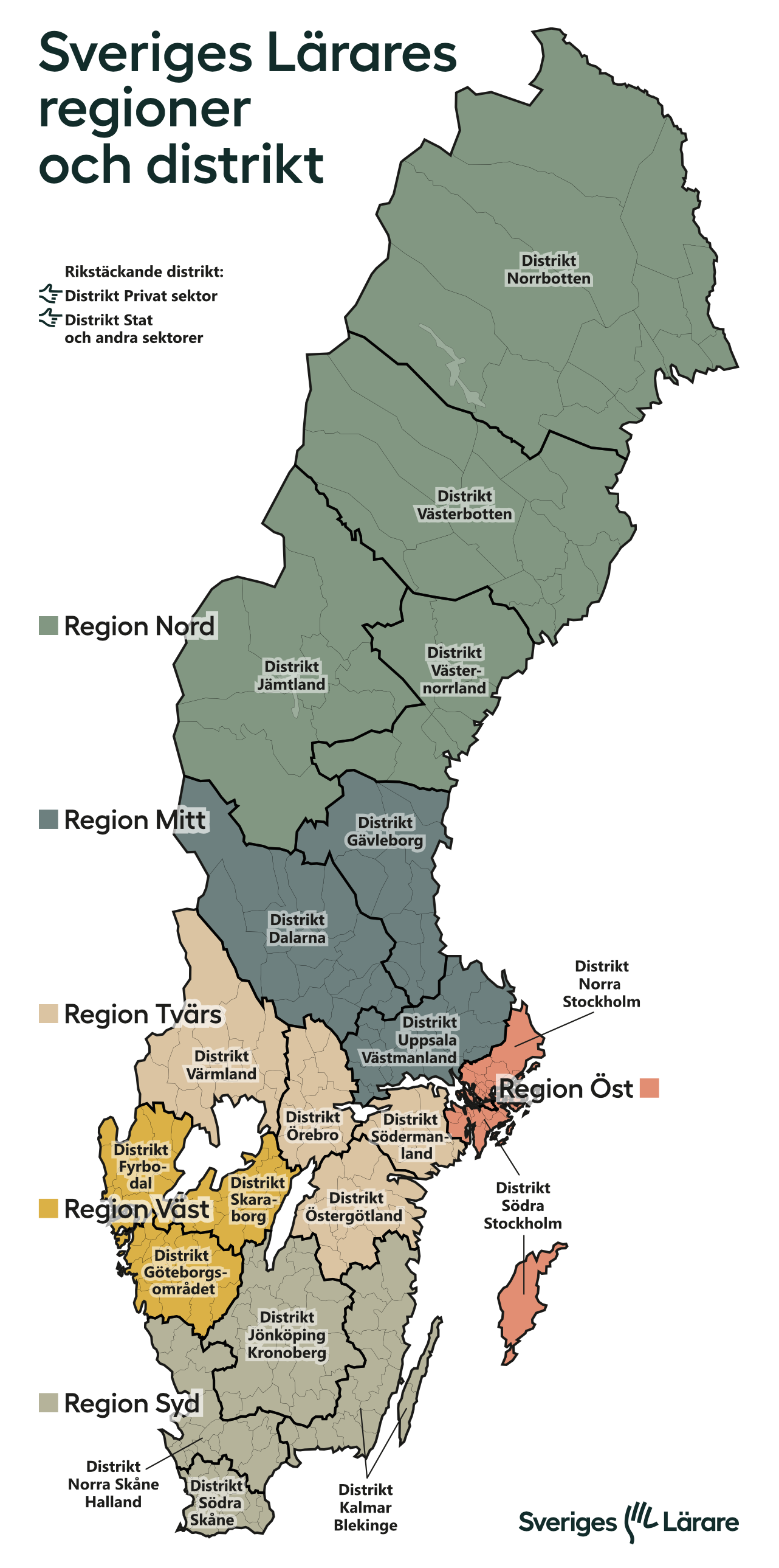 Karta - regioner och distrikt - stående - pdf - Sveriges Lärares PDF ...