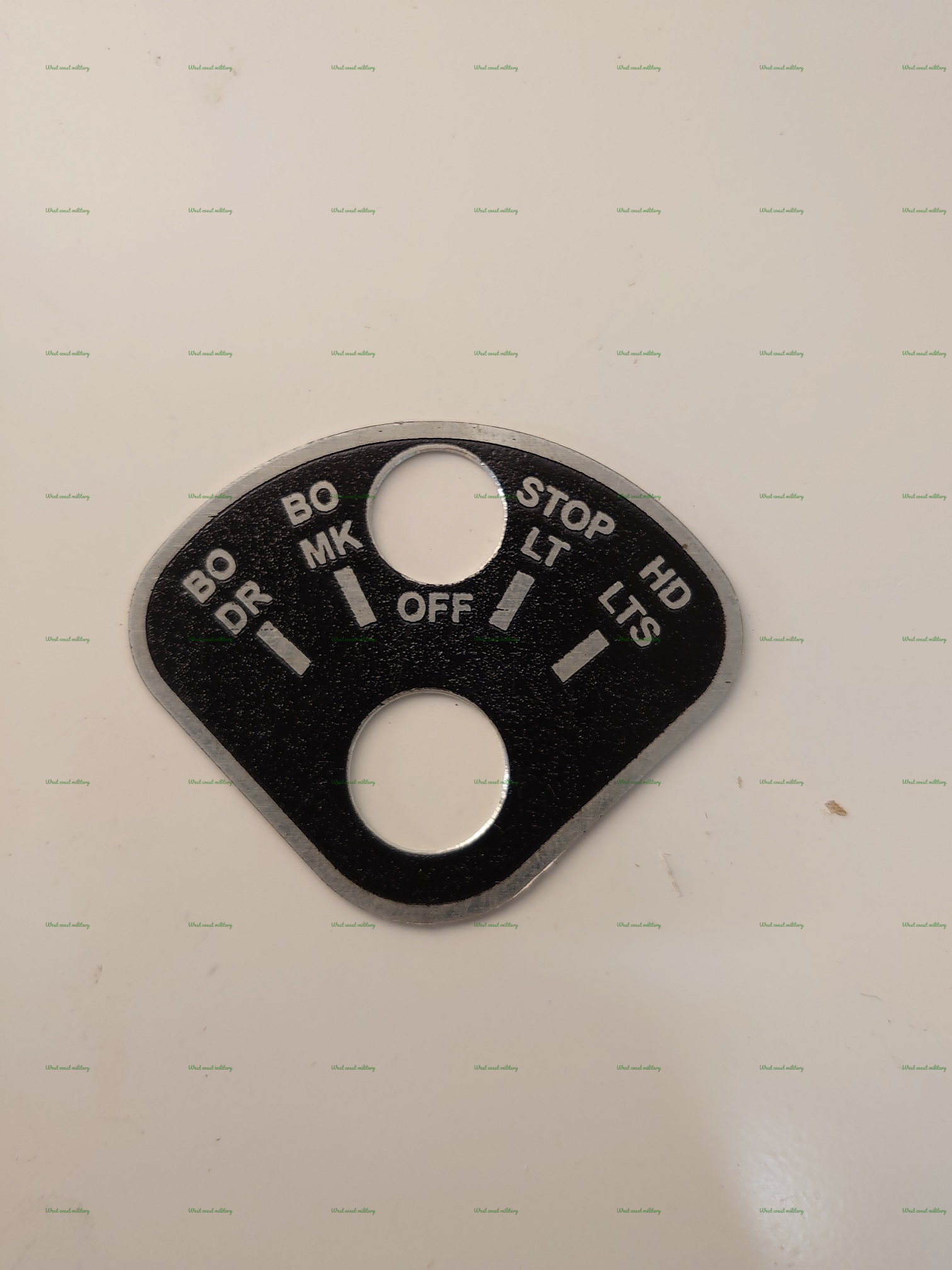 Plate rotary switch - West coast military