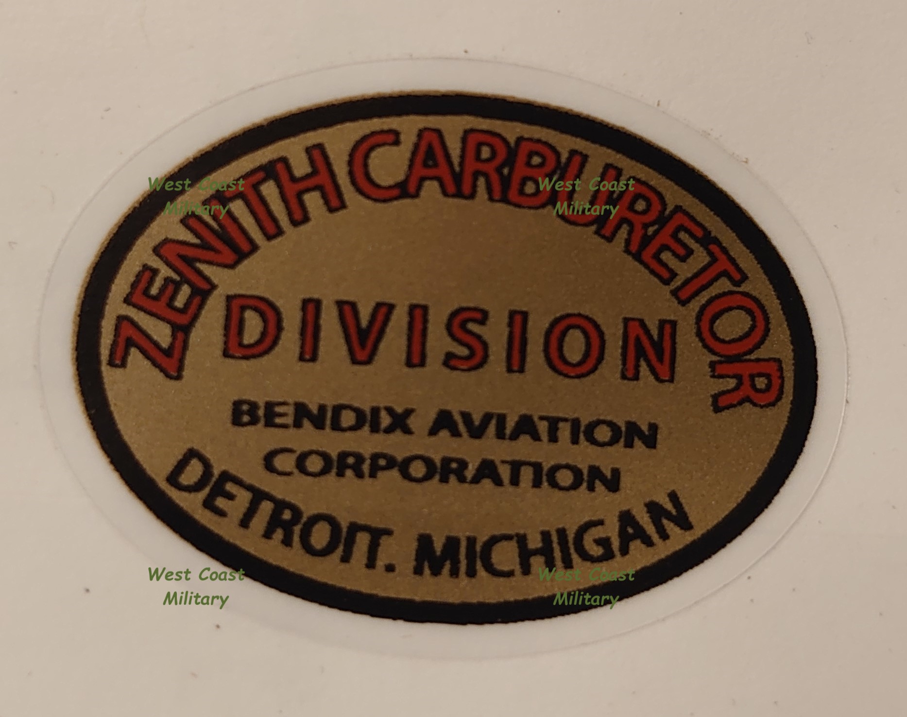 Fuel filter sticker - West coast military