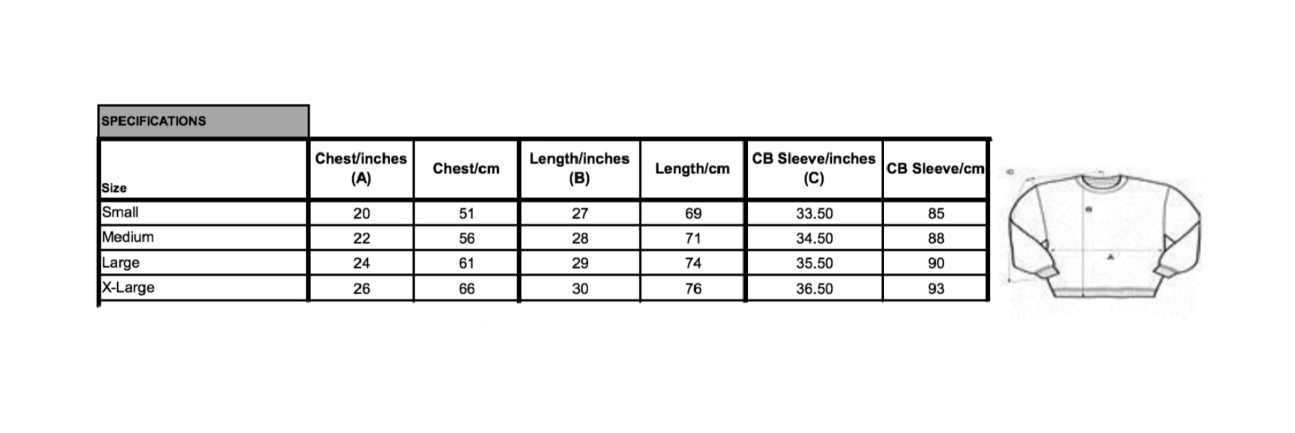 Poetic Collective Size Guide - Boardwalk Surf & Street