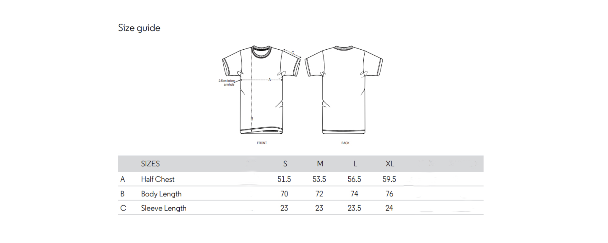 Poetic Collective Size Guide - Boardwalk Surf & Street