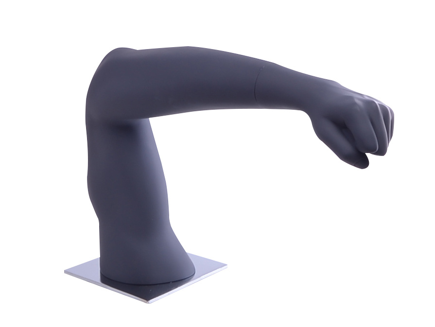 Helböjd arm m. knuten hand, mörkgrå - Galgar.se