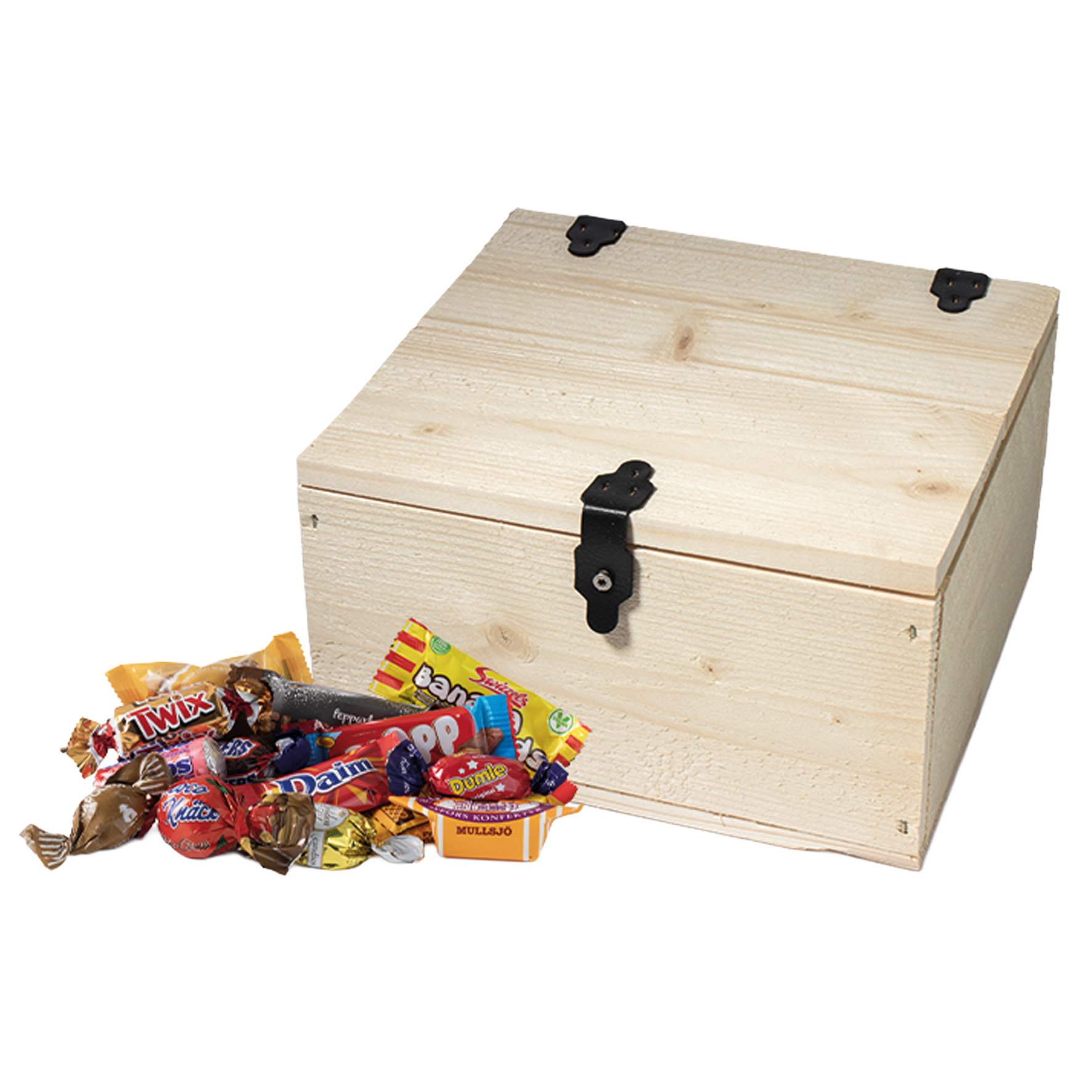 Trälåda m inslaget godis 900g - Officestore.se