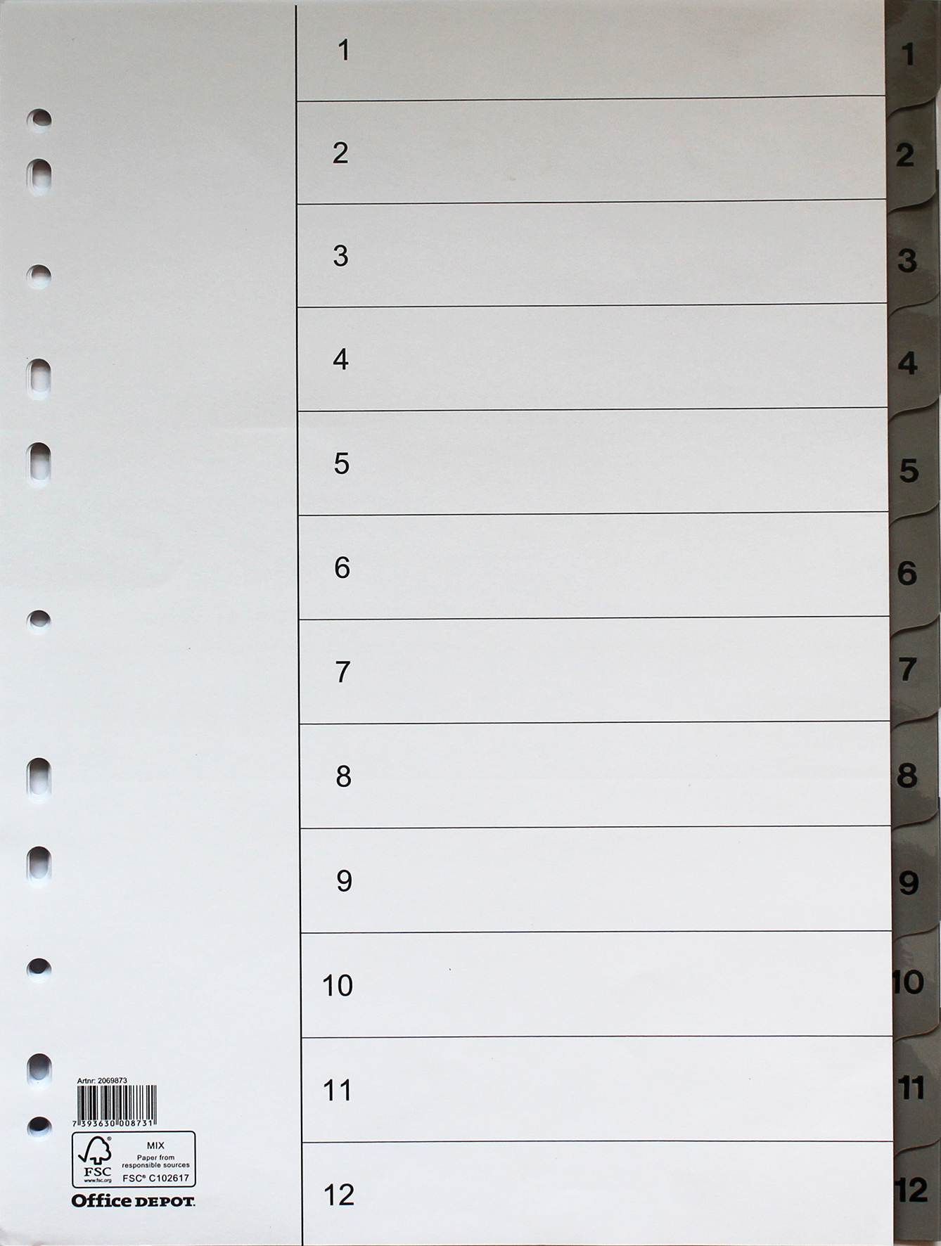 Register flikförstärkt A4 1-12 - Officestore.se