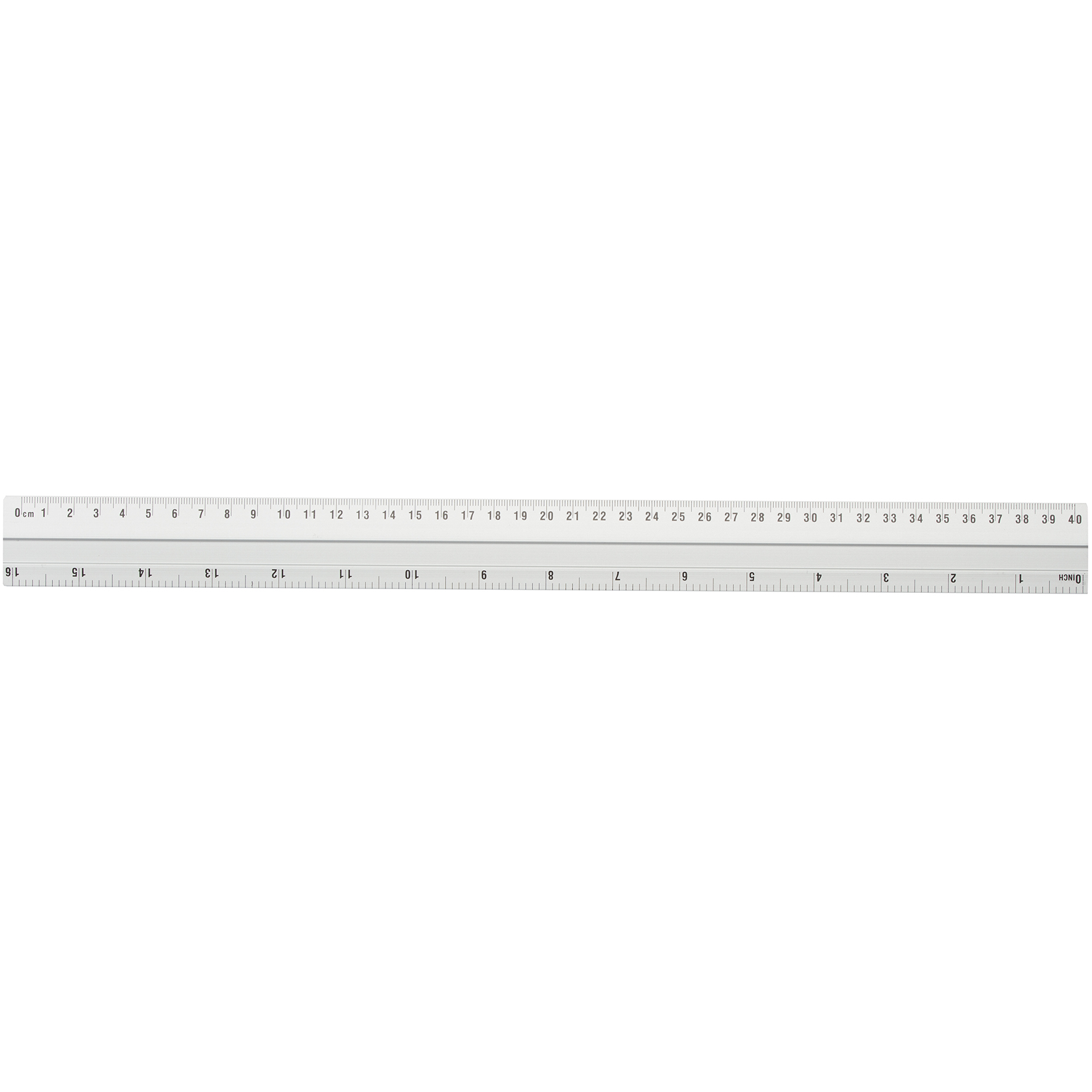 Linjal aluminium 40 cm - Officestore.se