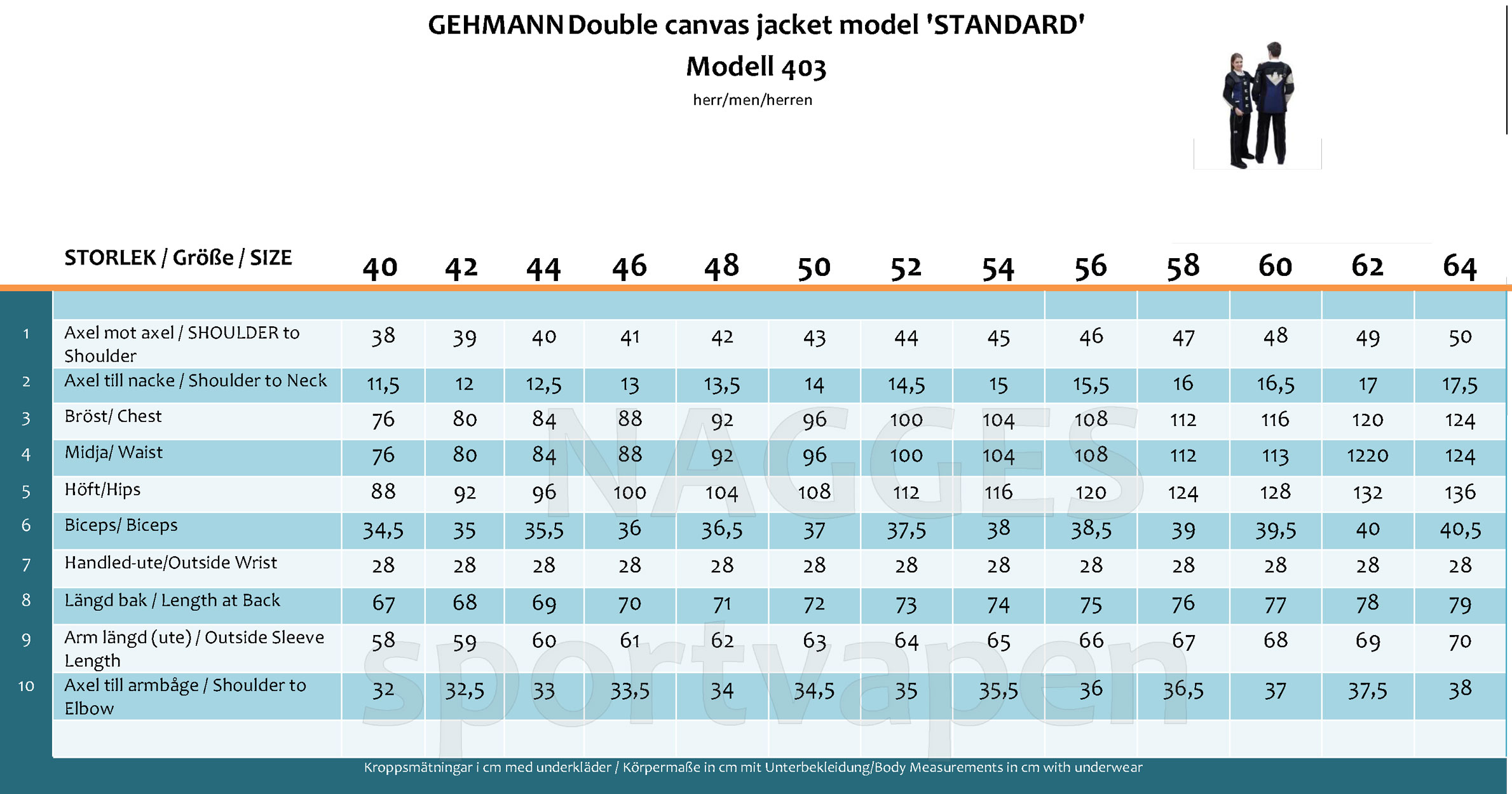 403 GEHMANN modell HERR - NAGGES SPORTVAPEN HB
