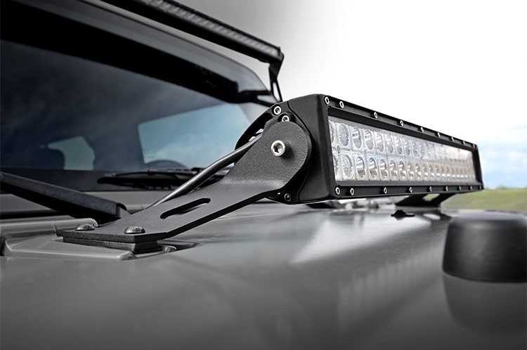 ROUGH COUNTRY HOOD MOUNTS LED LIGHT BAR 50CM -JK - Falken Offroad