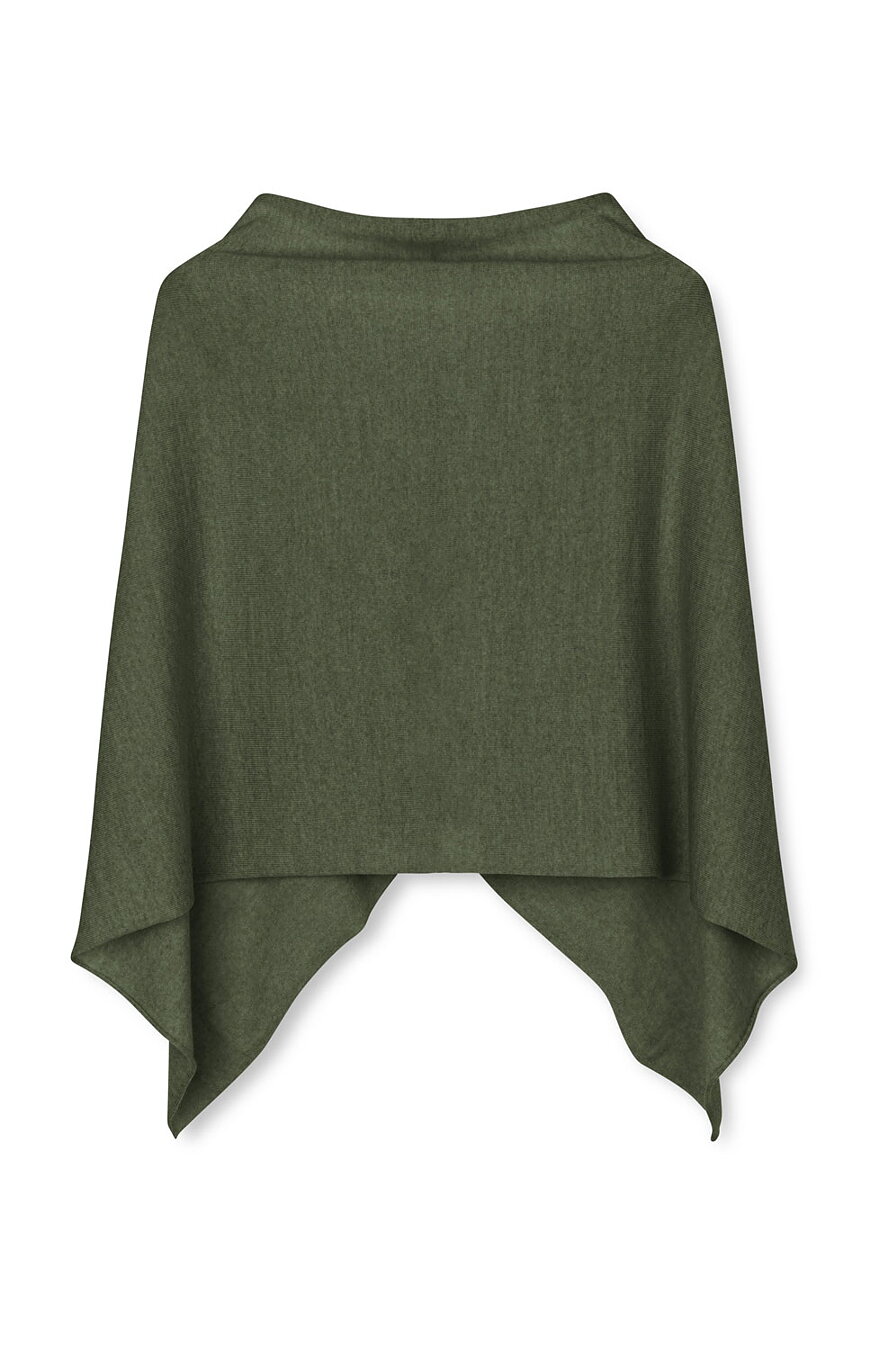 Poncho Paris melange green - Jacobssons
